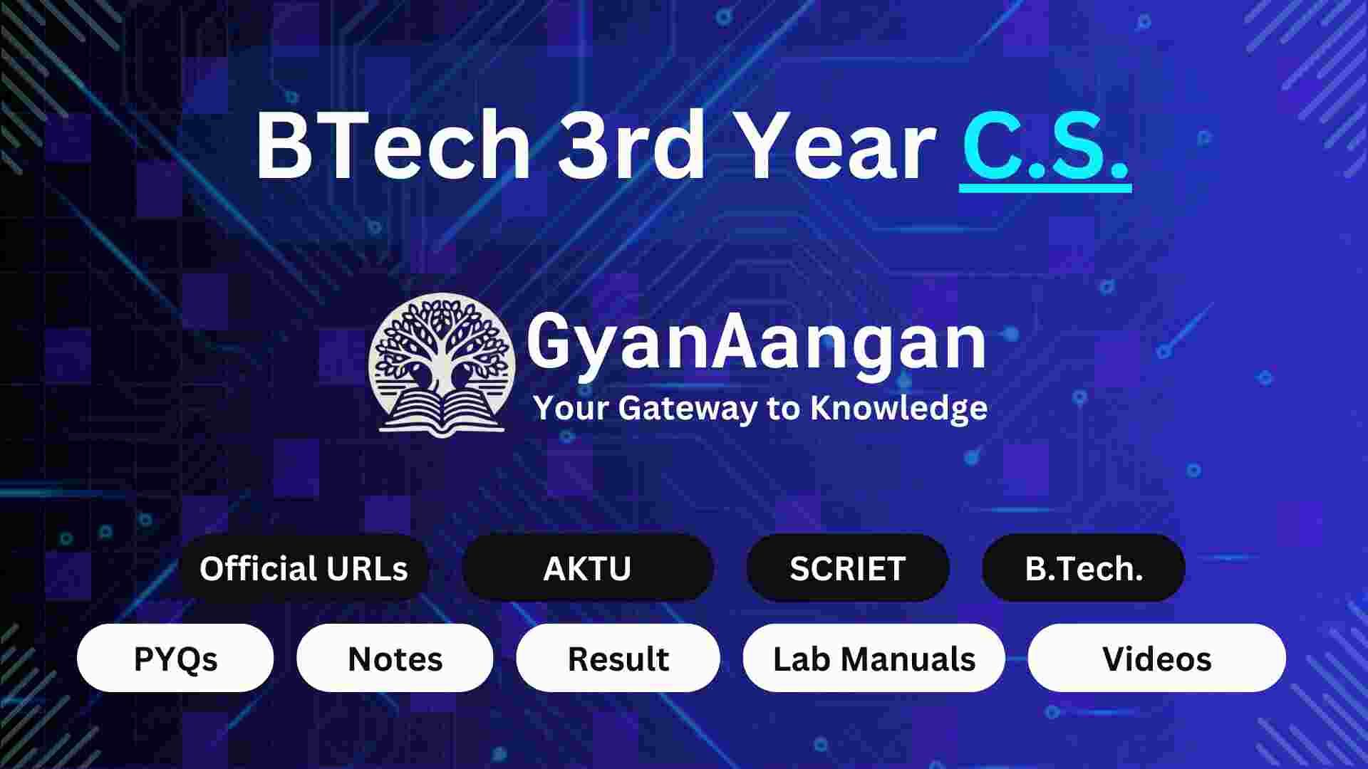 Bachelor of Technology - Computer Science 3rd Year - Gyan Aangan