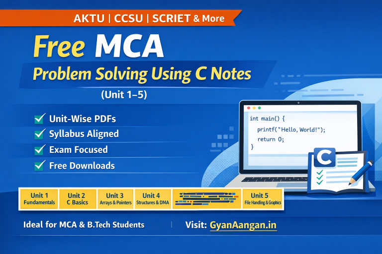Notes (Unit 1–5) | MCA Problem Solving Using C – AKTU, CCSU, SCRIET ...